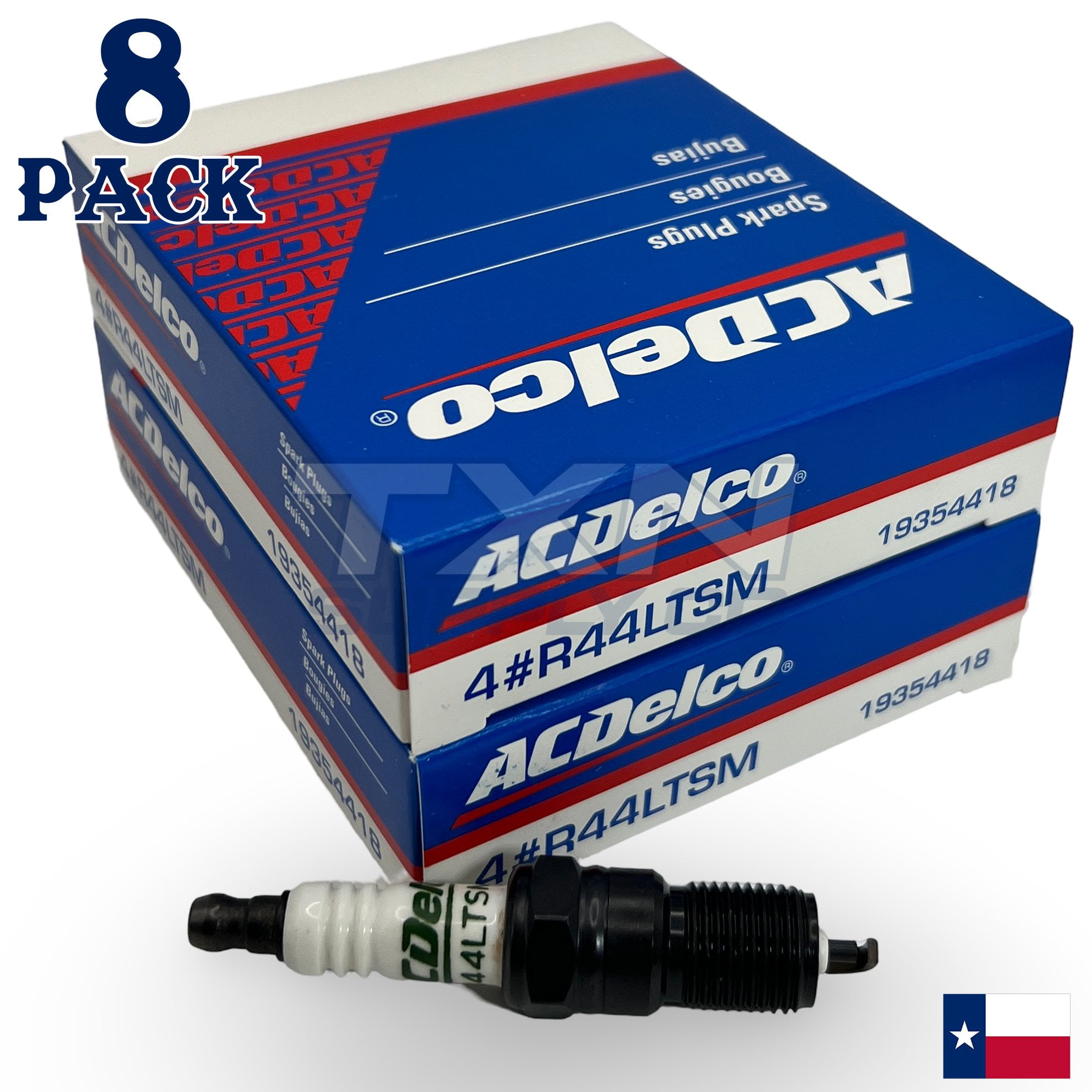 ACDelco R44LTSM Copper Spark Plug - 8-Pack - 19354418 GM OEM - Walmart.com