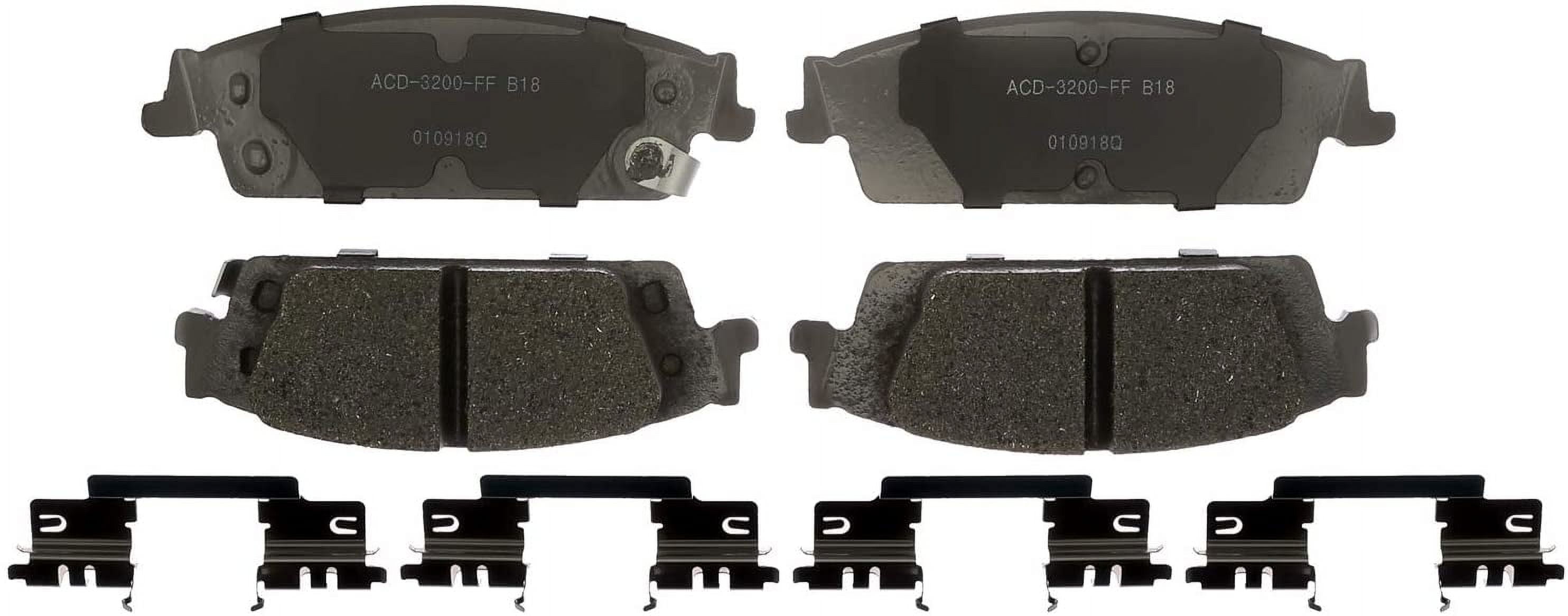 ACDelco Silver Ceramic Rear Disc Brake Pad Set 14D1707CHF1 - Walmart.com