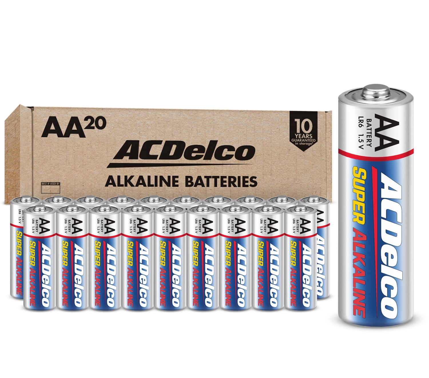 ACDelco Super Alkaline AA Batteries, 20 Count - Walmart.com