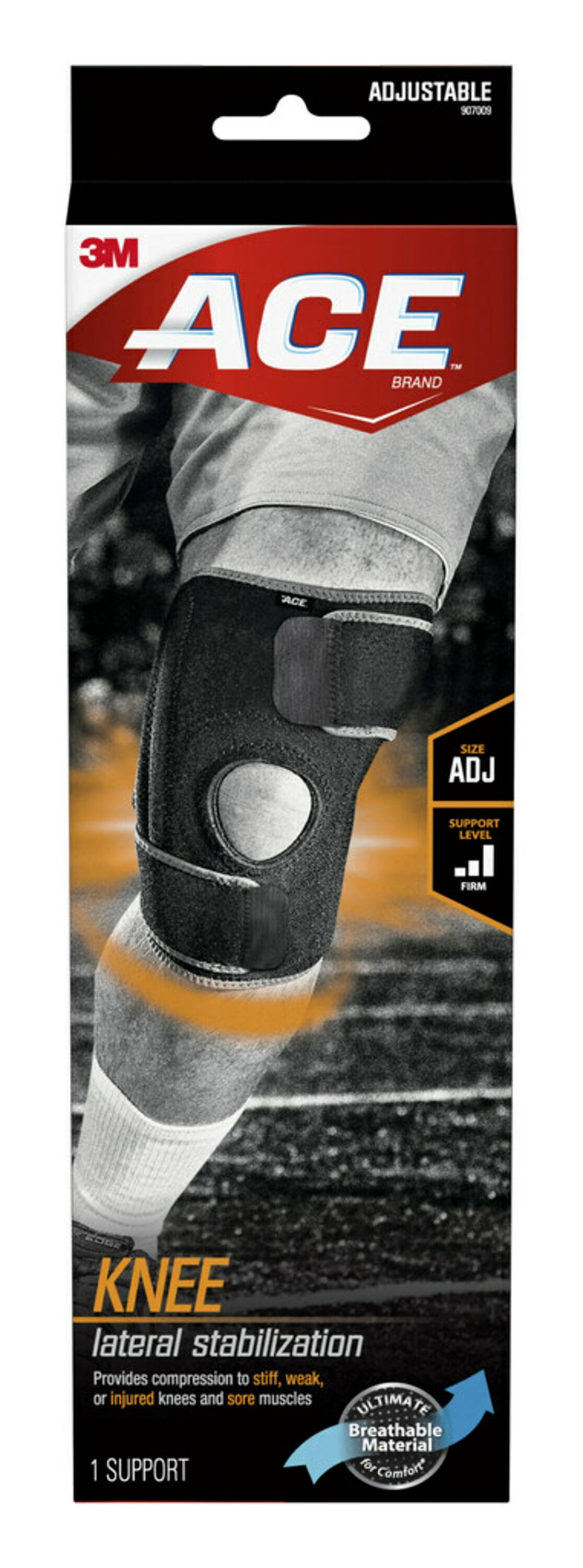 ACE Adjustable Knee Support with Side Stabilizers, Provides Extra ...