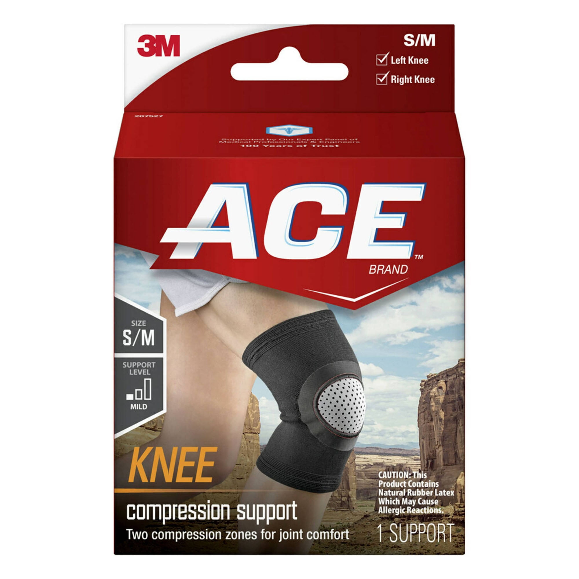 ACE Brand Adjustable Compression Knee Support, Right or Left Knee ...