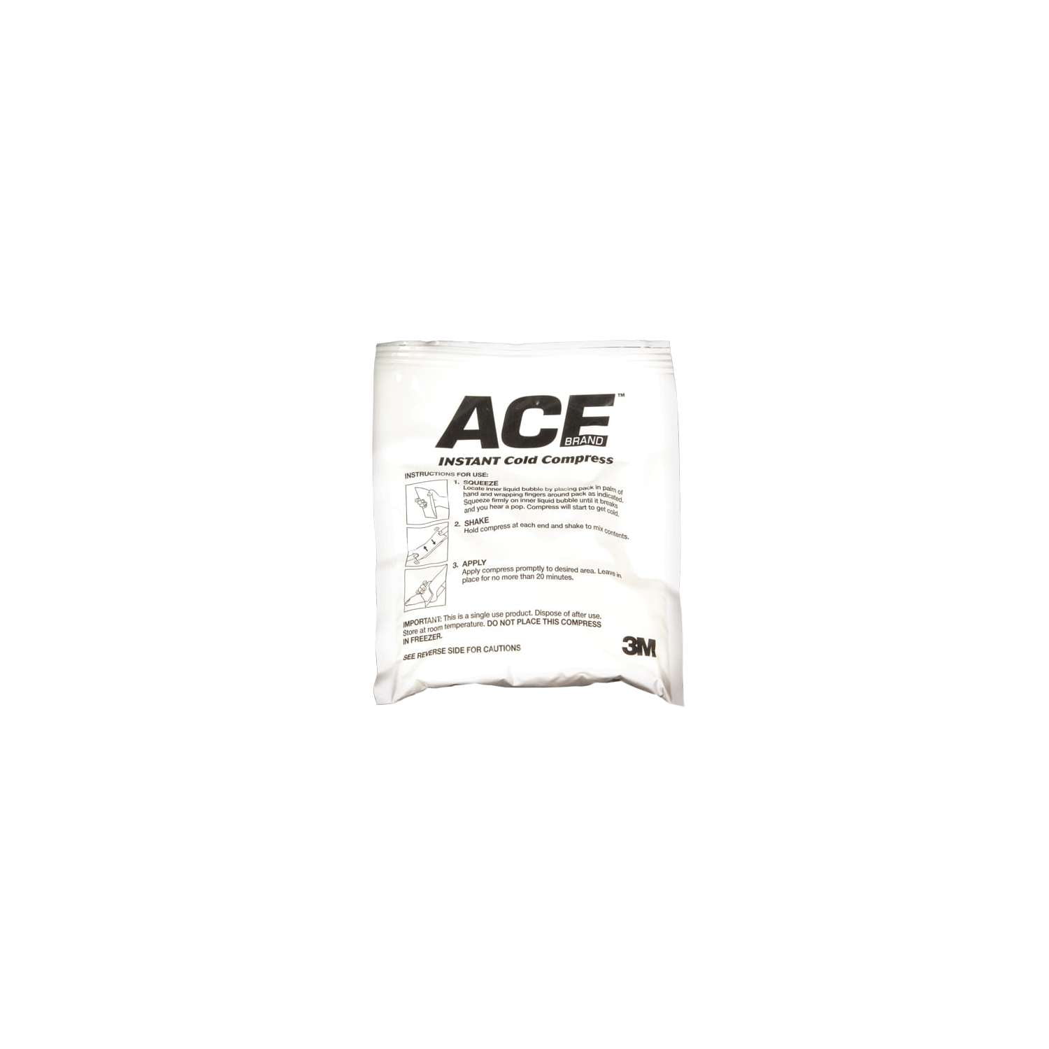 ACE Brand Instant Cold Compress, Disposable Single-Use, White, 1 Pack ...