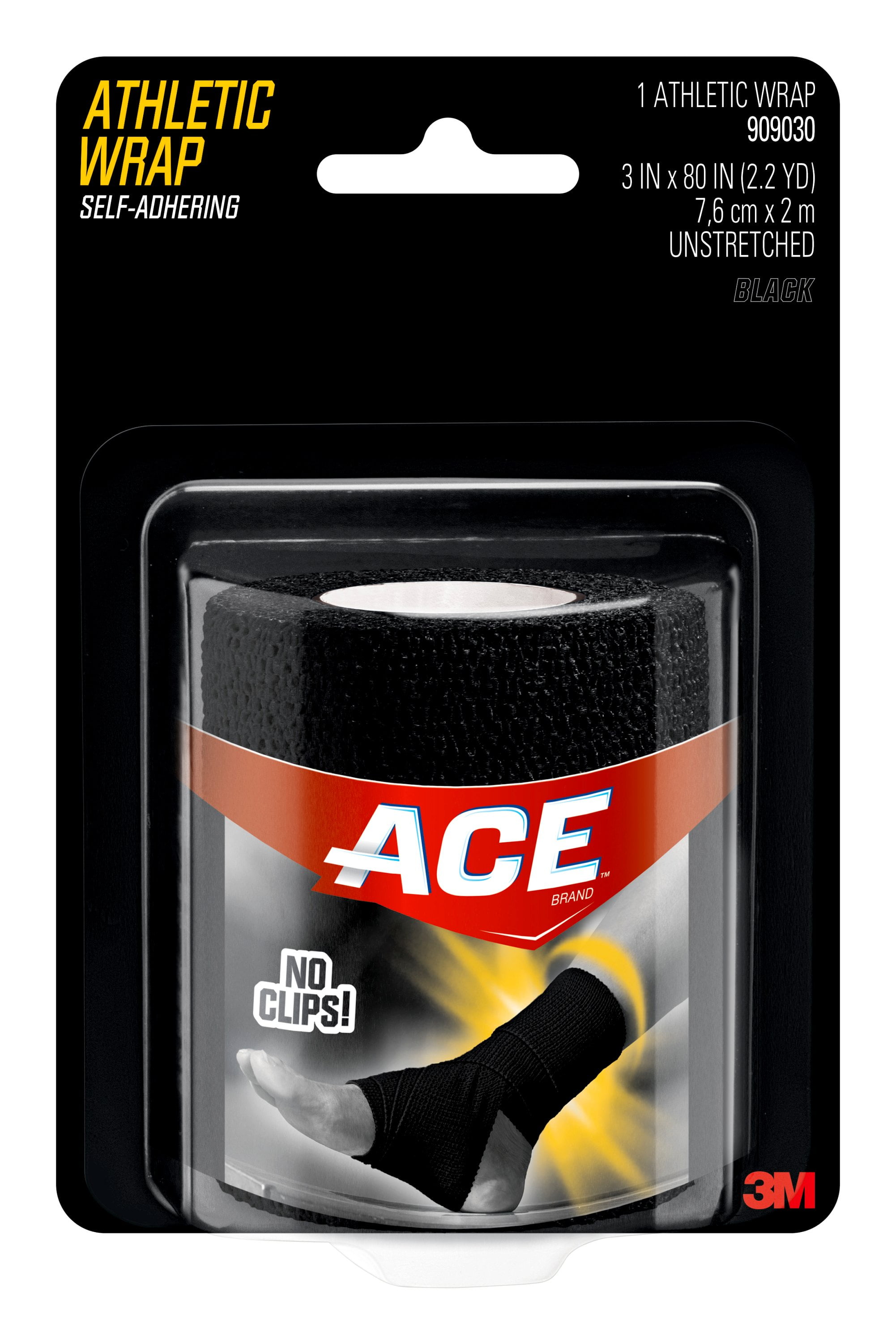 ACE Brand Self-Adhering Athletic Wrap, No Clips or Pins Needed, 3" x 5 ...