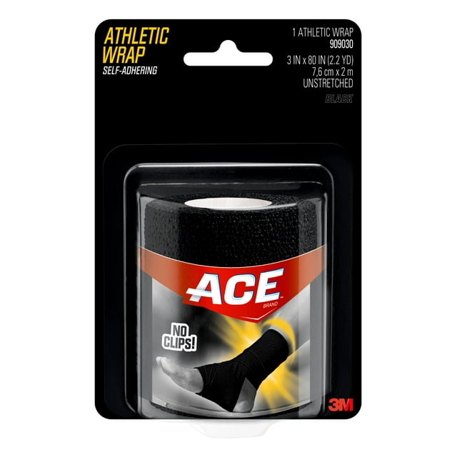 ACE Brand Self-Adhering Athletic Wrap, No Clips or Pins Needed, 3" x 5 ...