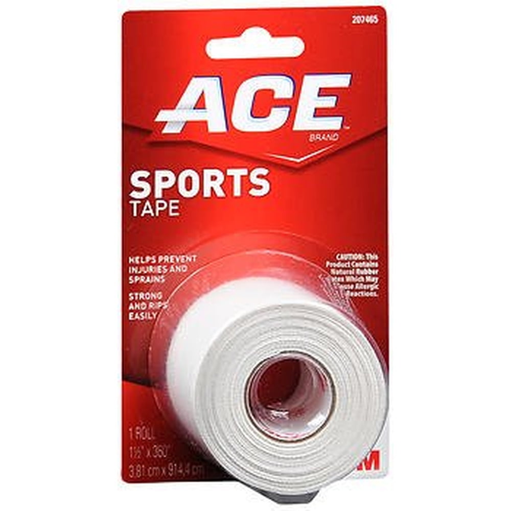 ACE Brand Sports Tape, 1.5 in. x 10 yds., White (Pack of 3) - Walmart.com