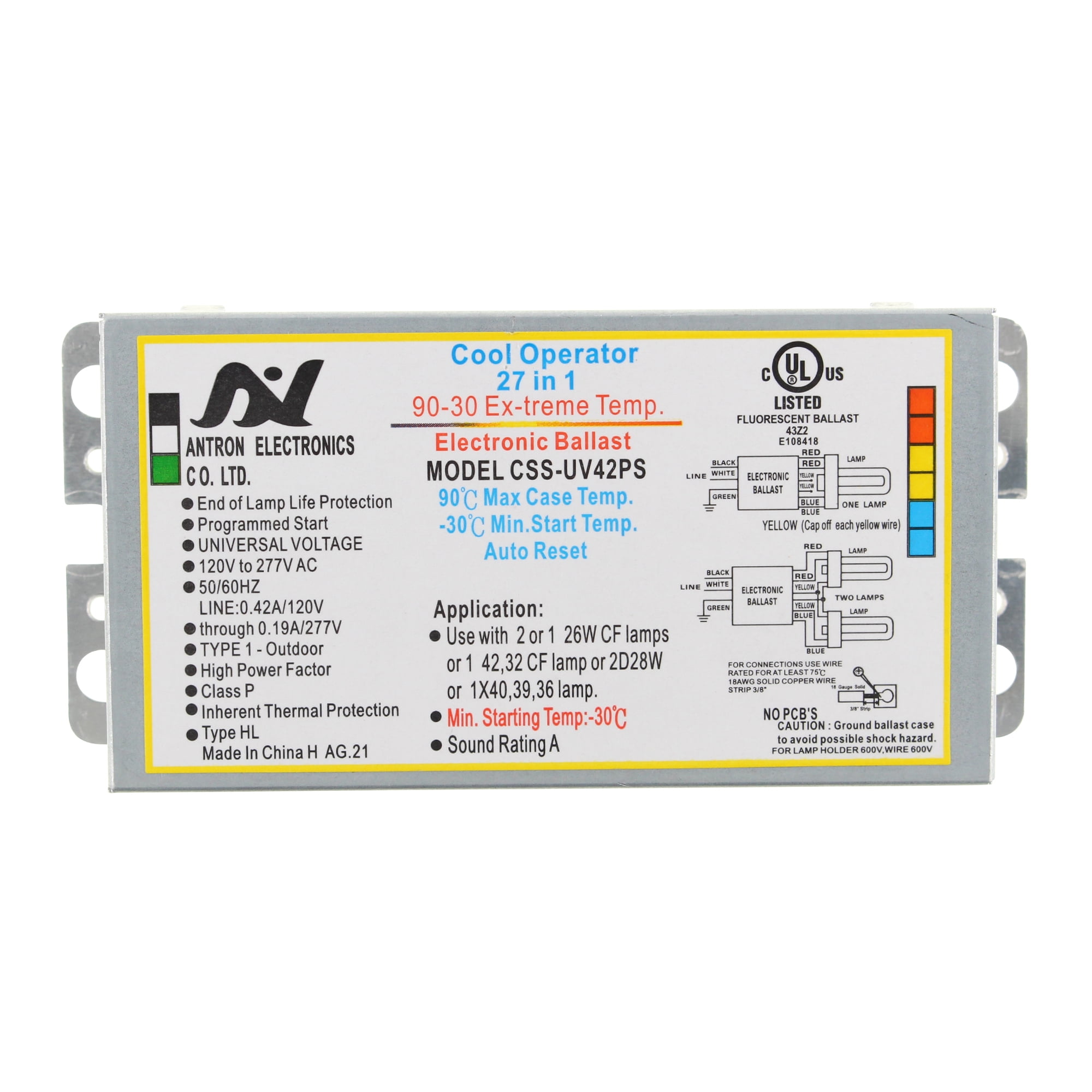ACE CSS-UV42PS CoolOperator 42W CFL 4-Pin Ballast - Walmart.com