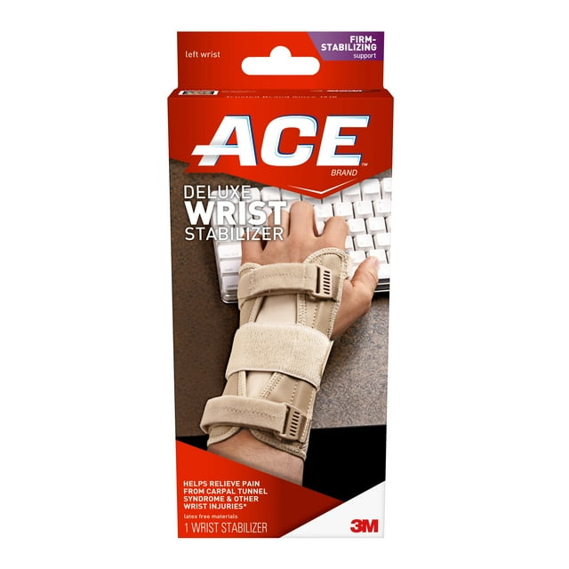 ACE Deluxe Wrist Stabilizer, Left Hand, Large/Extra Large, Tan, 1/pack ...