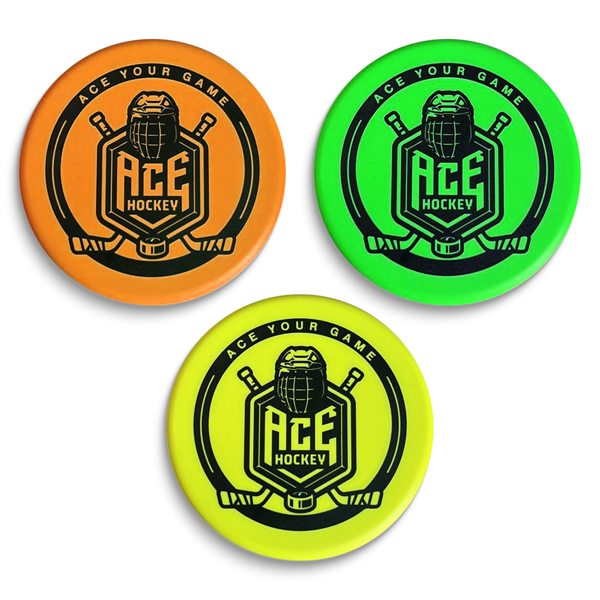 ACE HOCKEY FOAM HOCKEY PUCKS - 3 FOAM PUCKS FOR KNEE AND FLOOR HOCKEY ...