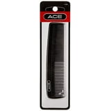 ACE Fine Tooth 5-Inch Pocket Hair Comb, Black, Precision-Engineered for Quality and Durability ...