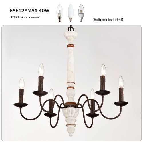 ACE-LIGHTS,6-Light Chandelier With Light Fixture(Bulbs Not Included ...