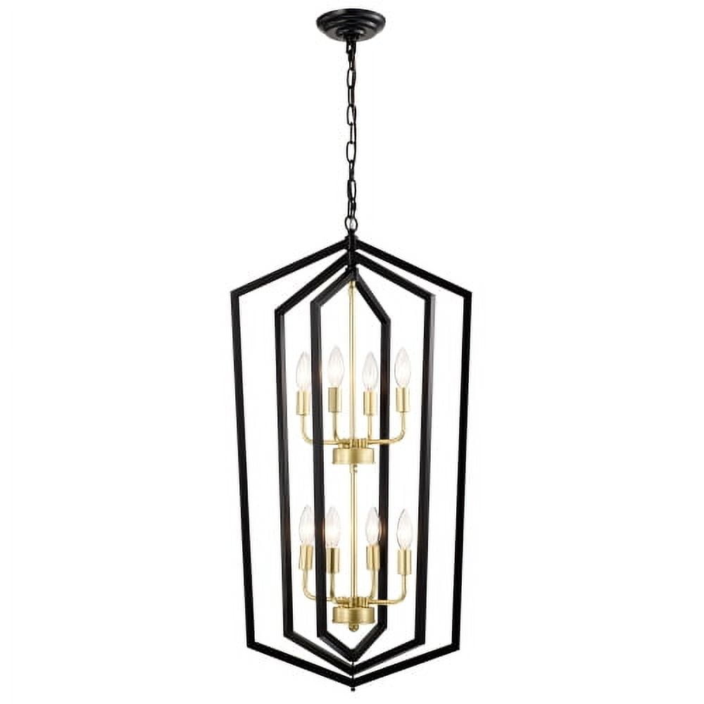 ACE-LIGHTS,8-Light Lantern Tired Farmhouse Ceiling Hanging Light(Bulbs ...