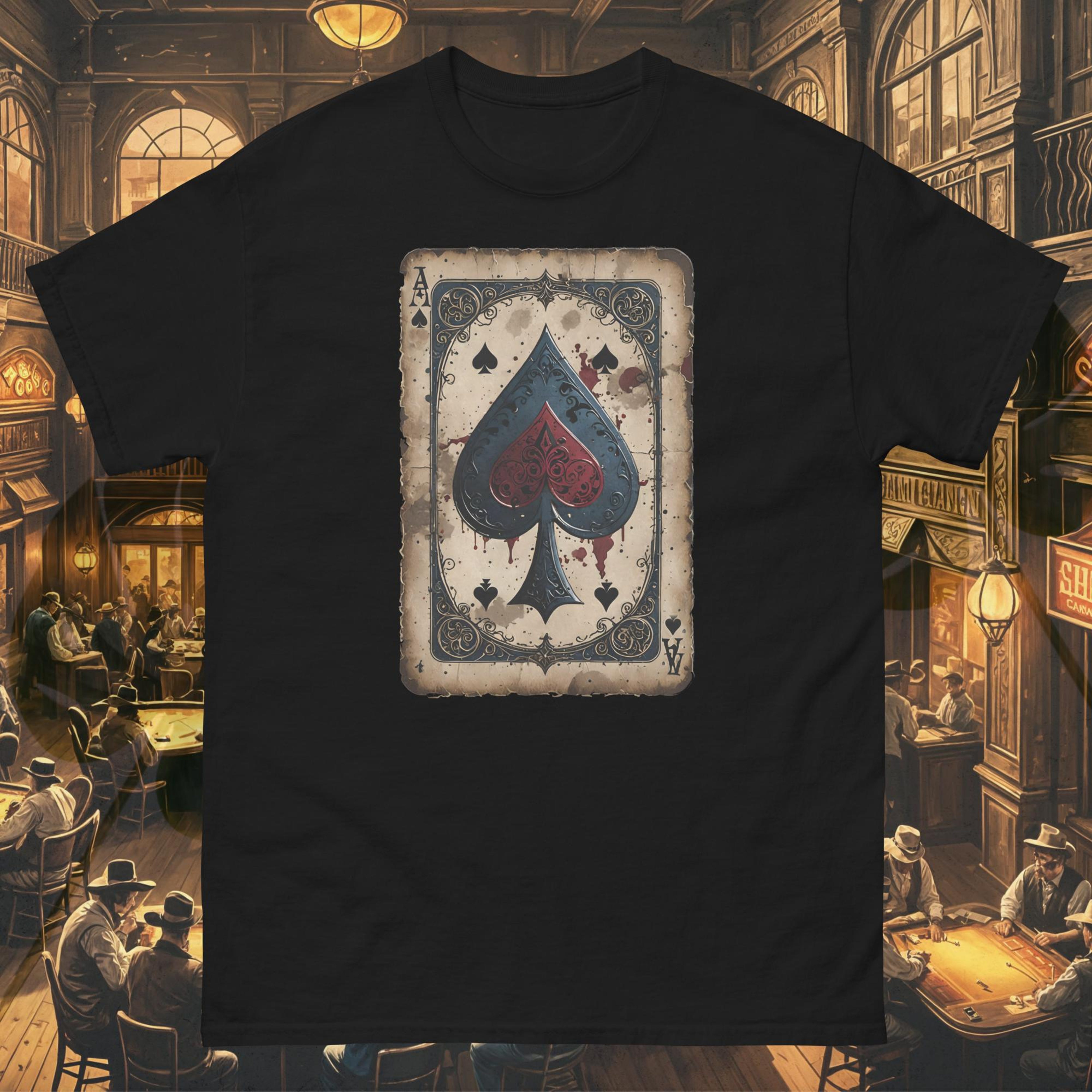 ACE OF SPADES Playing Card T Shirt Men's Women's Unisex Poker Death ...