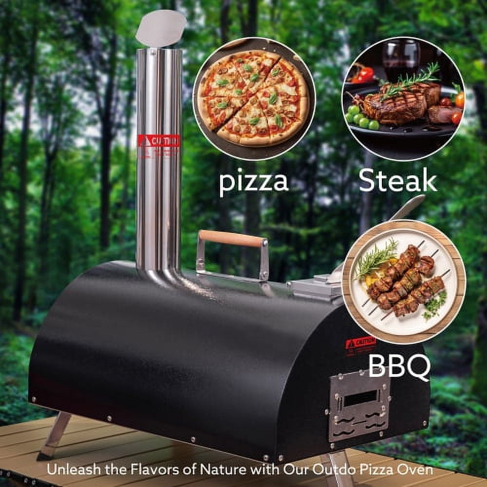 ACE-PATIO, 12" Automatic Rotatable Outdoor Pizza Ovens, Stainless Steel ...