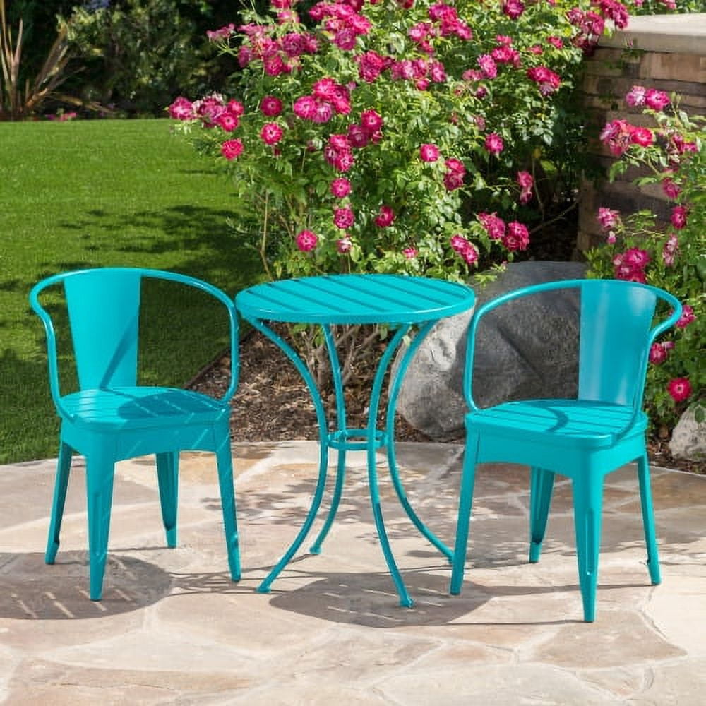 ACE-PATIO, 3 PCS COLMAR Bistro Set, KD METAL SET, 2 Chairs & 1 Table ...