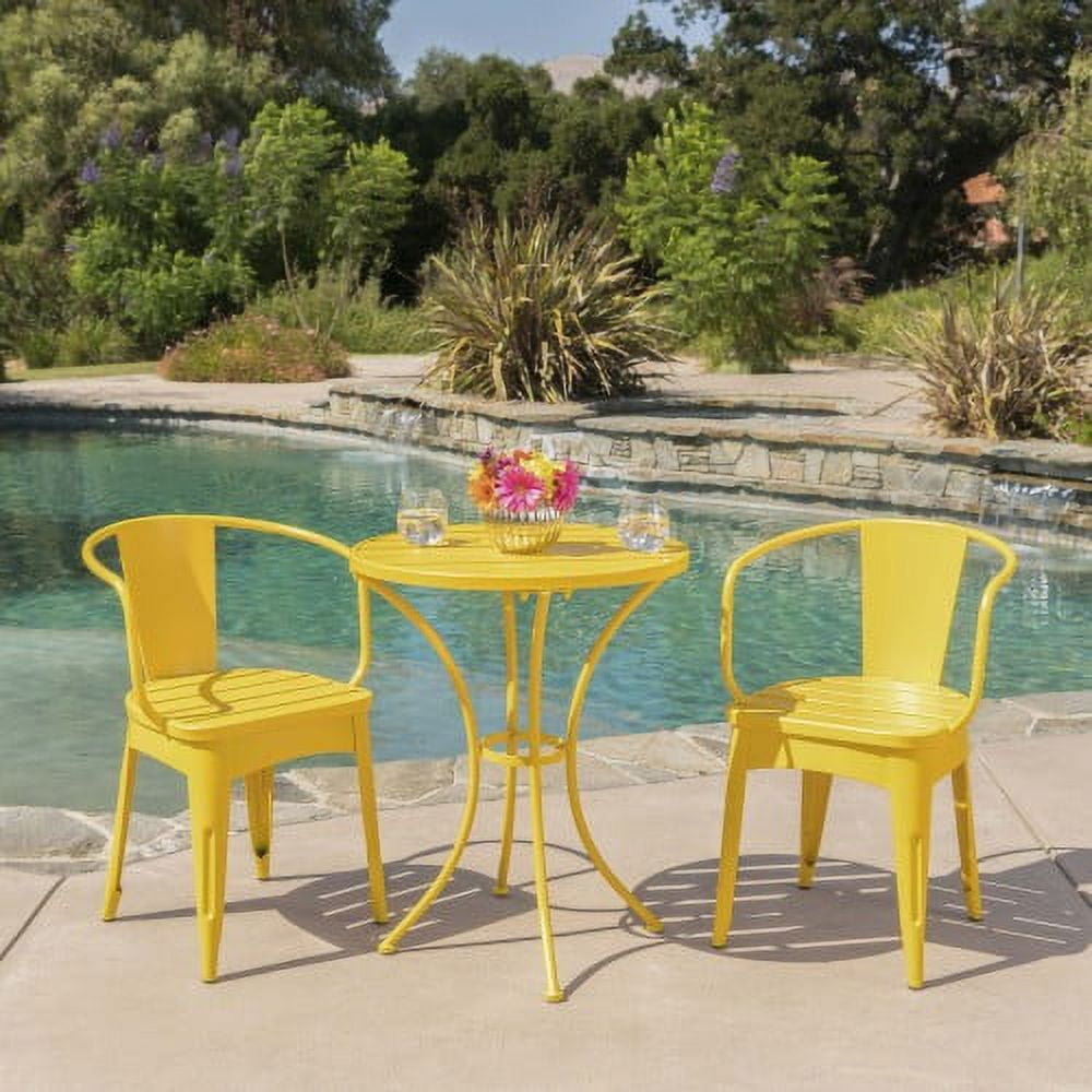 ACE-PATIO, 3 PCS COLMAR Bistro Set, KD METAL SET, 2 Chairs & 1 Table ...
