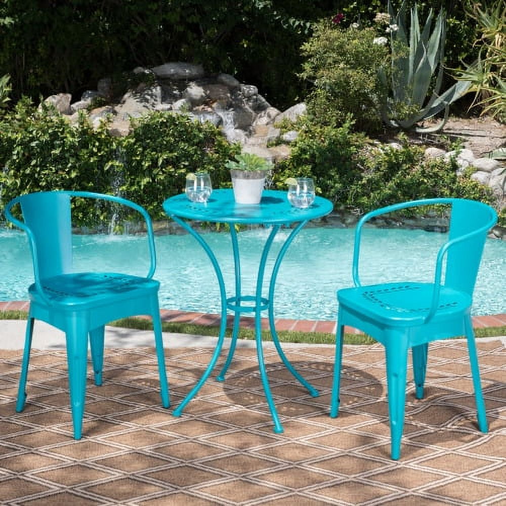 ACE-PATIO, 3 PCS LOURDES Bistro Set, KD METAL SET, 2 Chairs & 1 Table ...