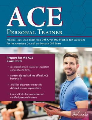 Pre-Owned ACE Personal Trainer Practice Tests: ACE Exam Prep with over ...