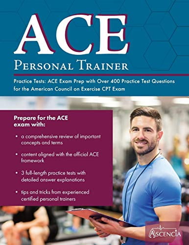 Pre-Owned ACE Personal Trainer Practice Tests: ACE Exam Prep with over ...