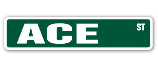 ACE Street Sign Childrens Name Room Sign | Indoor/Outdoor | 36" Wide ...