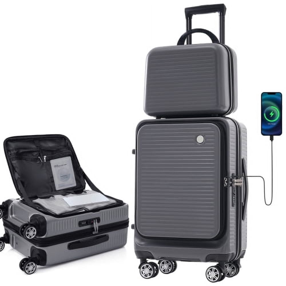 ACE-Travel,20 Inch Carry-on Luggage with 1 Portable Carrying Case ...