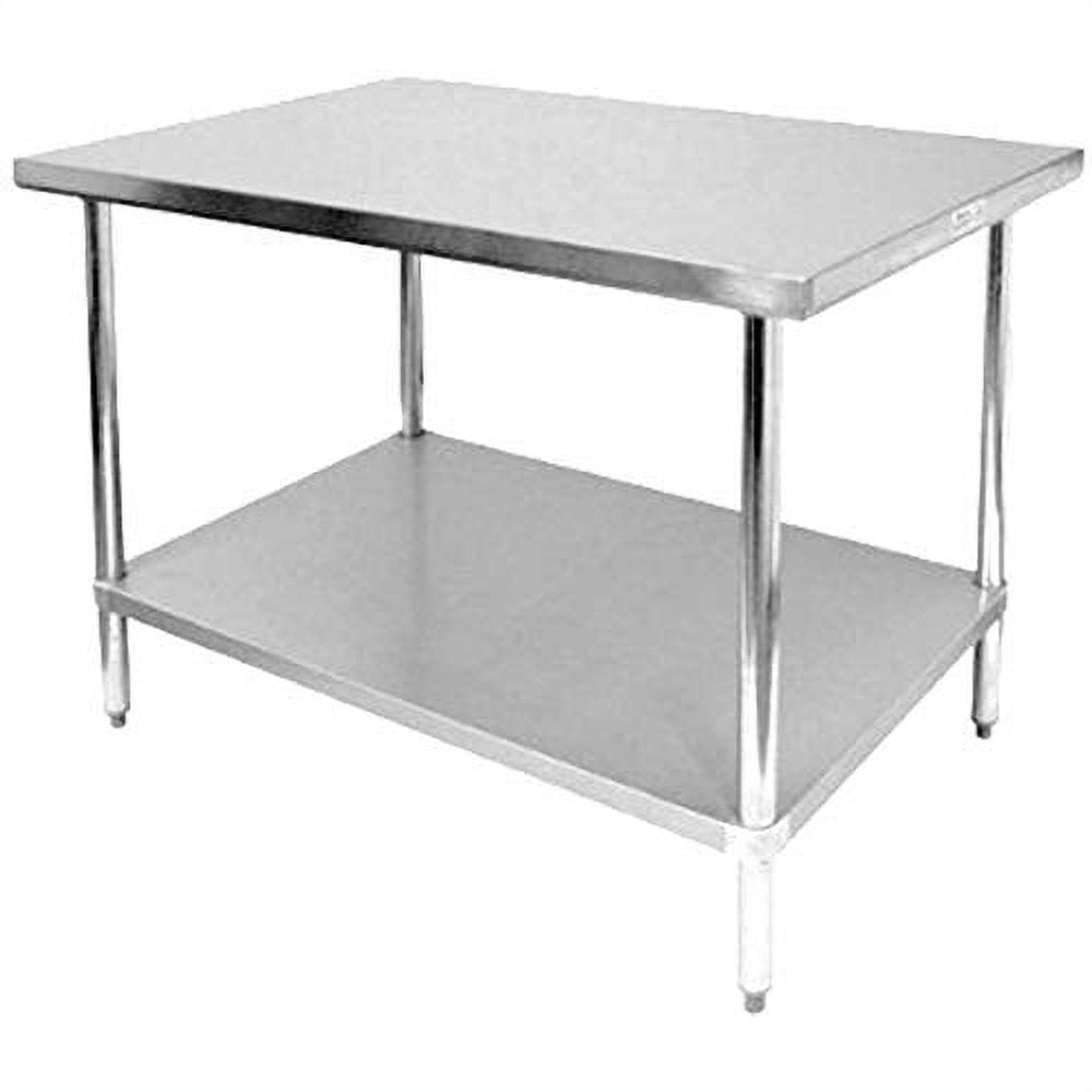 ACE WT-E3036 Commercial Flat Top Work Table with Stainless Steel Top, 1 ...