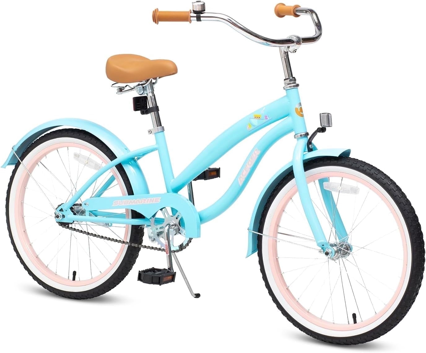 ACEGER 20 Inch Beach Cruiser Bike for Girls Ages 9-13, Blue - Walmart.com