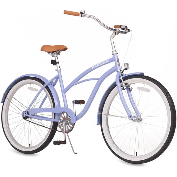 ACEGER 26 inch woman cruiser bike single speed bicycle, Purple ...