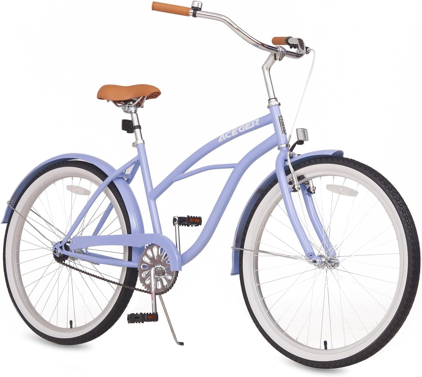 ACEGER 26 inch woman cruiser bike single speed bicycle, Purple ...