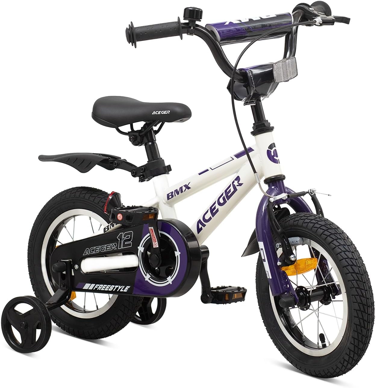 ACEGER MARCO 12 Inch Girls BMX Bike with Training Wheels for Ages 3-5 ...