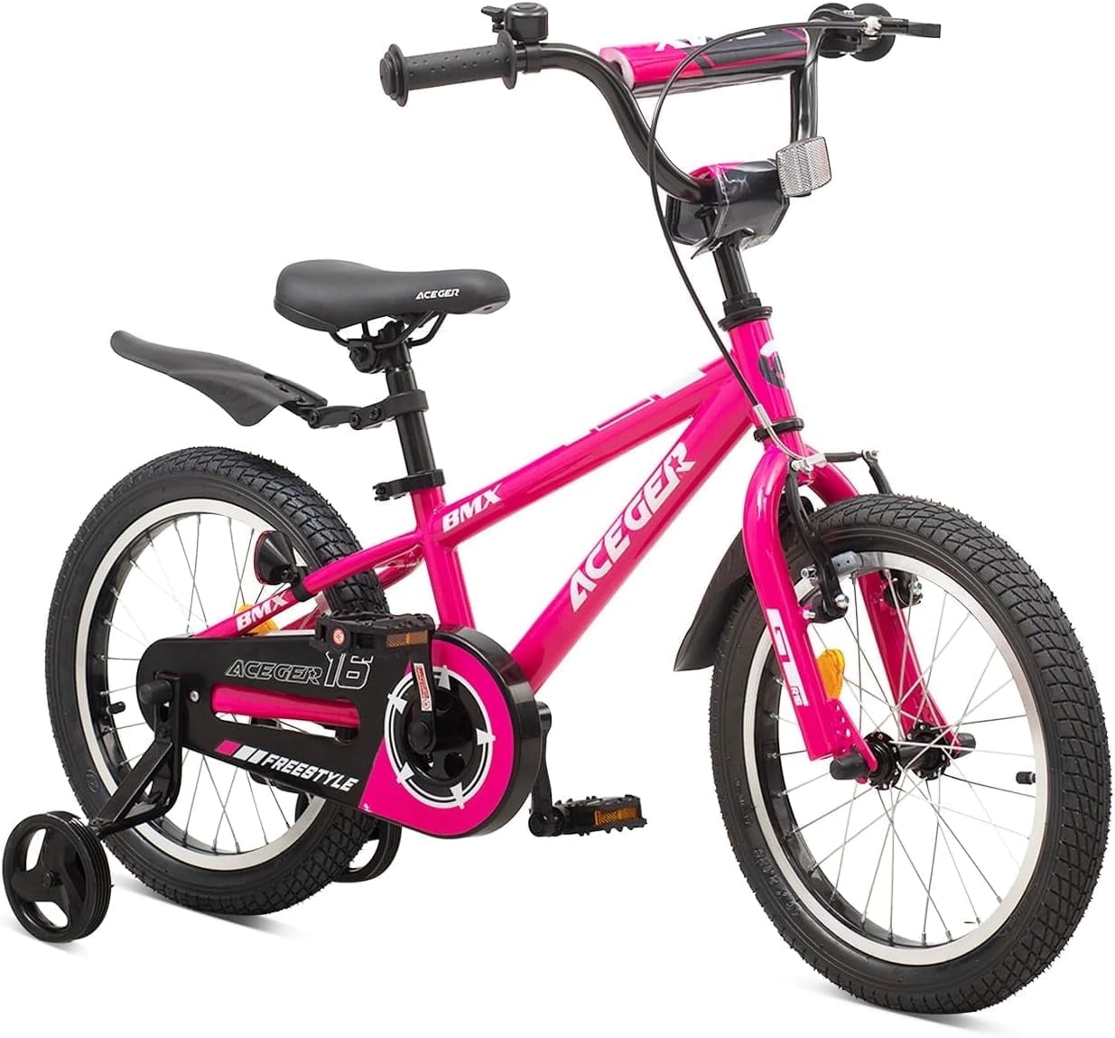 ACEGER MARCO 16 Inch Girls BMX Bike with Training Wheels for Ages 5-8 ...