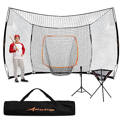 Baseball Net Backstop Batting Cage Softball Pitching Bundle 17x10 Feet ...