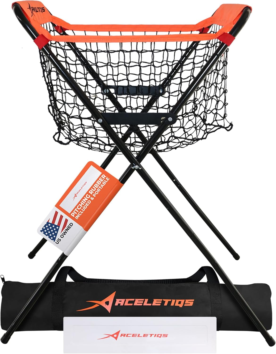 ACELETIQS Baseball Softball Portable Batting Practice Ball Caddy, Use ...