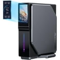 ACEMAGIC Prebuilt S1 Mini PC, Small Desktop System with DIY LCD Screen ...