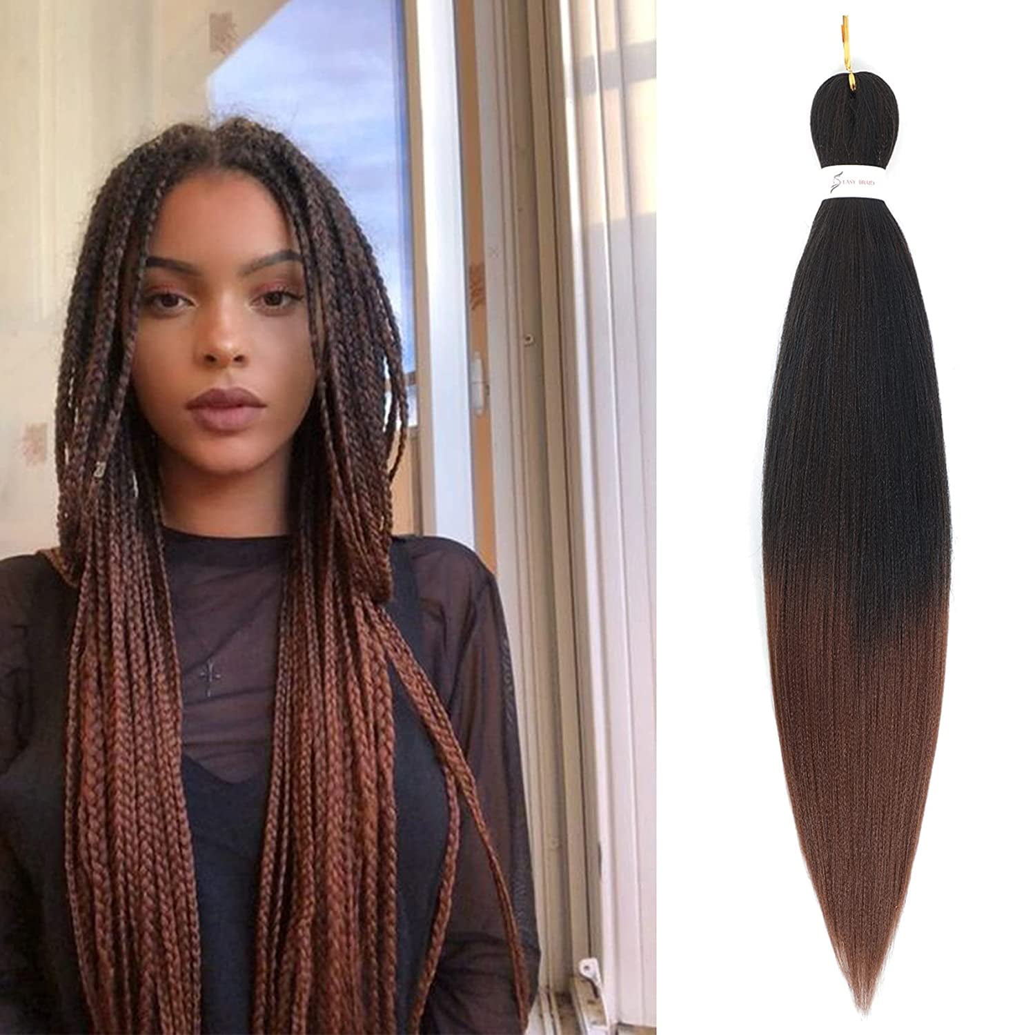 90G/Pack Pre-Stretched Braiding Hair - 22 Inch Natural Hair Extension ...