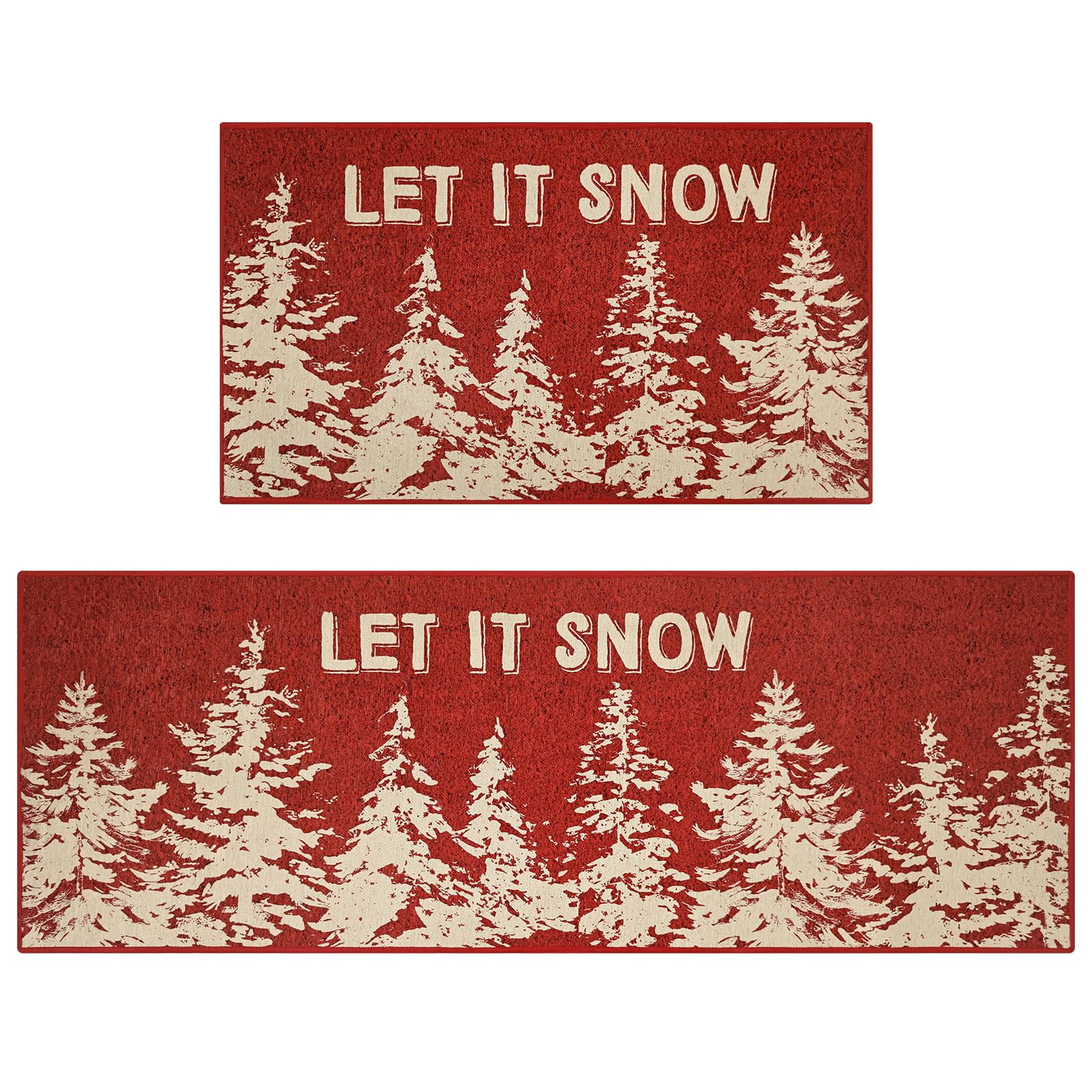 ACERCOT Christmas Kitchen Mats, 17” x 29” and 17” x 47”Washable No-Slip ...