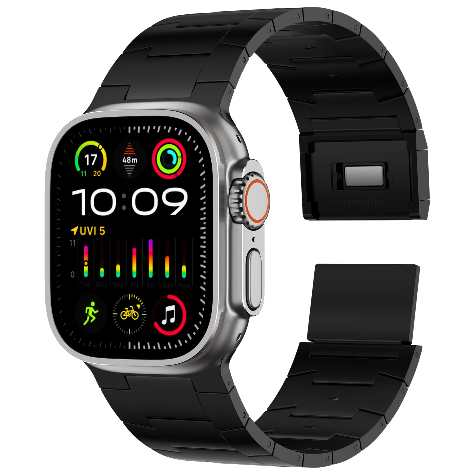 ACESTAR Full Titanium Band Compatible with Apple Watch Ultra 49mm ...