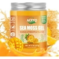 ACEYO (8 OZ) Sea Moss Gel Organic Raw Mango Pineapple Flavored Natural Irish Seamoss Vegan 102 ...