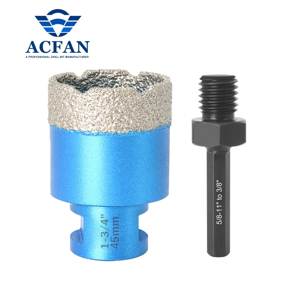 ACFAN 5/8-11" Thread Dry Vacuum Brazed Diamond Drilling Bit 1-3/4 Inch ...