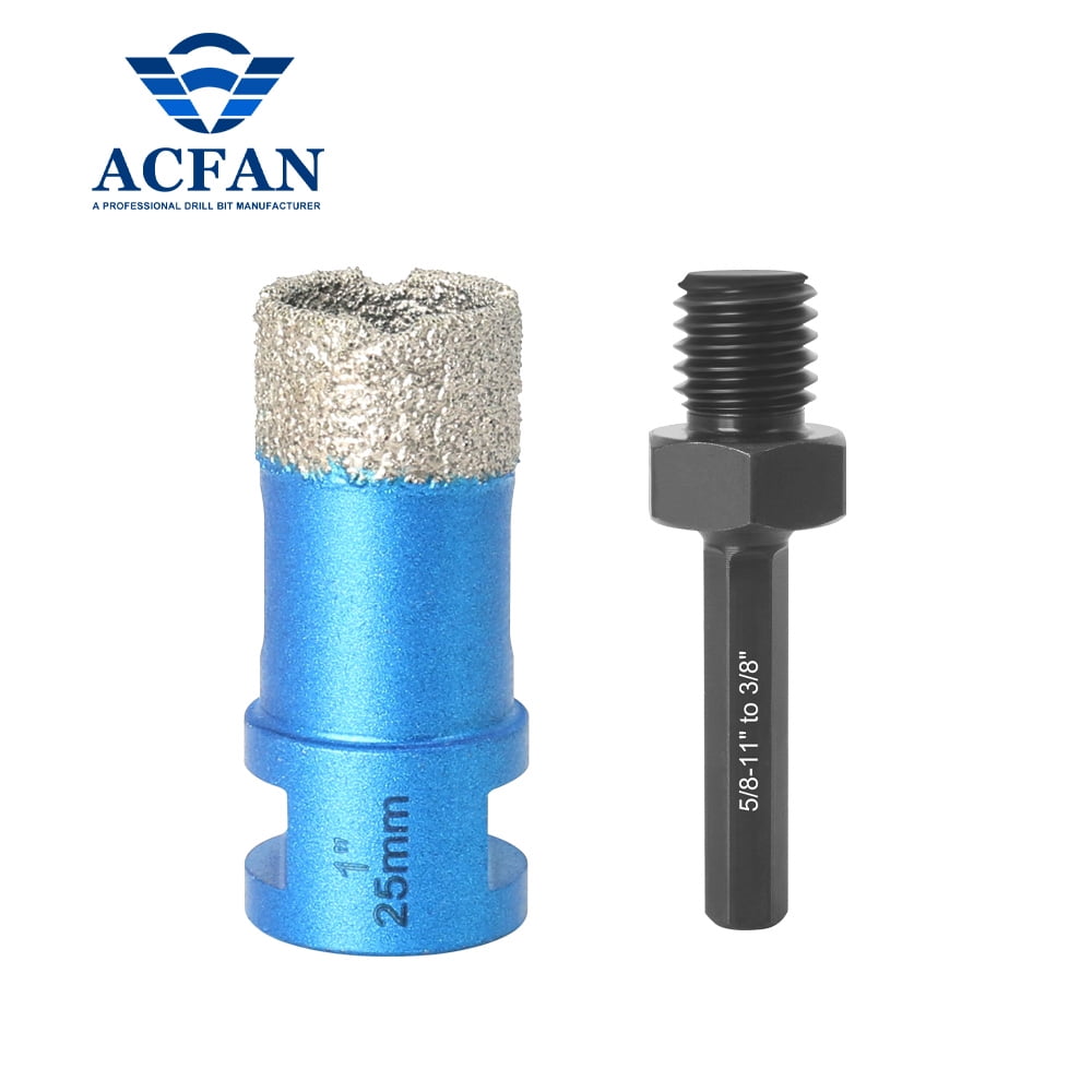 ACFAN 5/8-11" Thread Dry Vacuum Brazed Diamond Drilling Bit 1 Inch 25mm ...