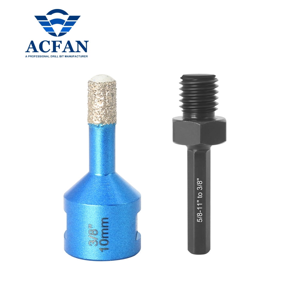 ACFAN 5/8-11" Thread Dry Vacuum Brazed Diamond Drilling Bit 3/8 Inch ...