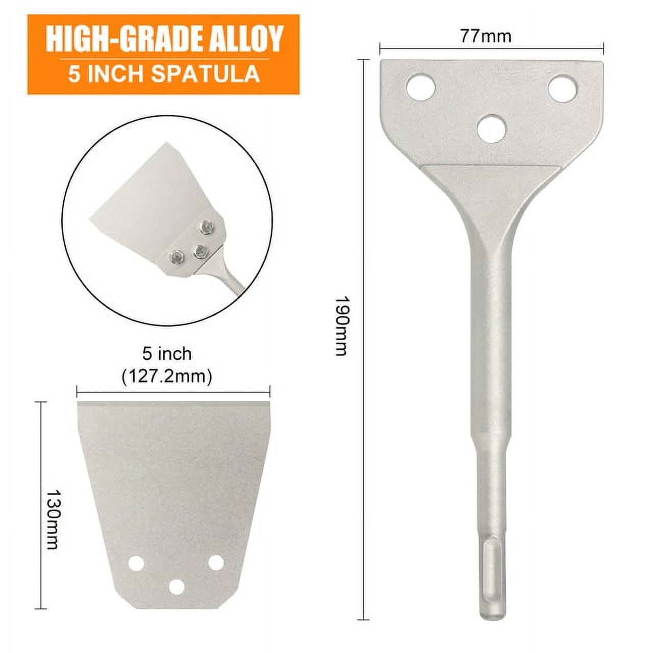 ACFAN 5 Inch Wide SDS-Plus Floor Scraper Tile Thinset Scaling Chisel ...