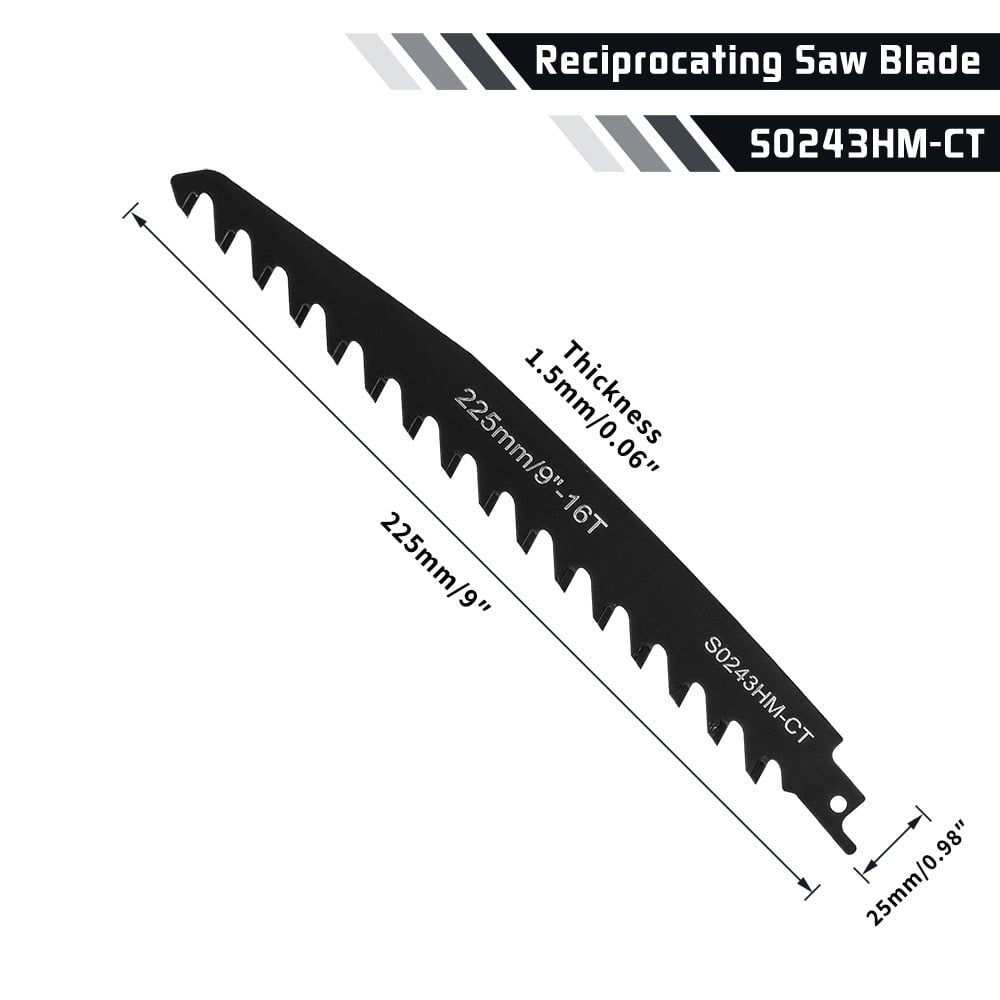 ACFAN 9-inch Carbide Alloy Reciprocating Saber Saw Blades Bubble Brick ...