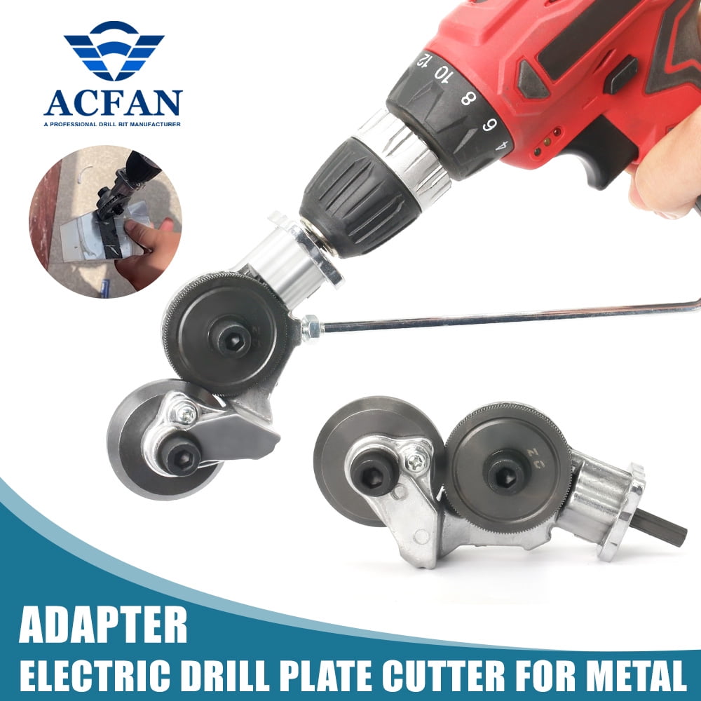 ACFAN Electric Drill Plate Cutter, Power Sheet Metal Shear with Adapter ...