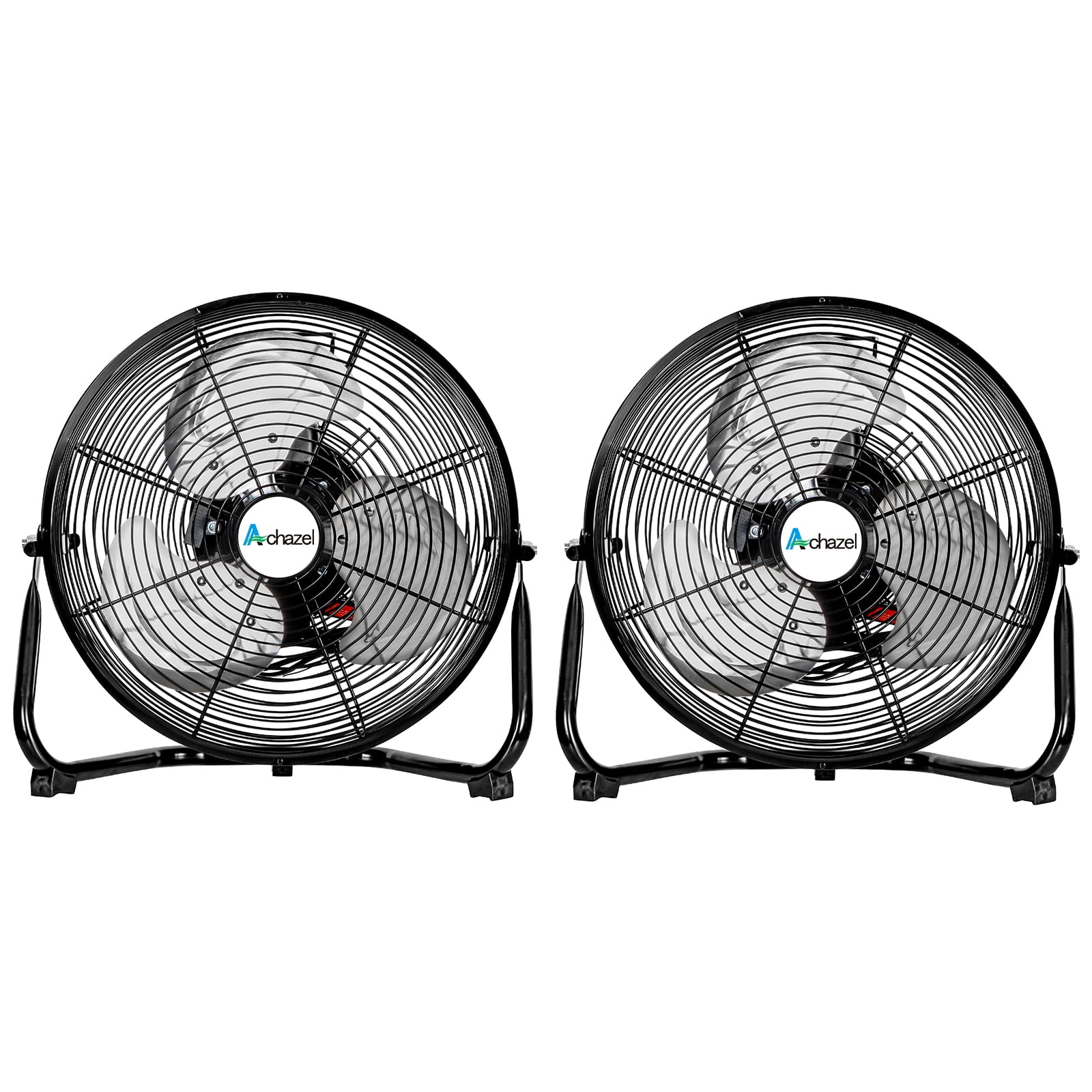 ACHAZEL 12 Inch High Velocity Floor Fan Portable Metal Barrel Fans ...