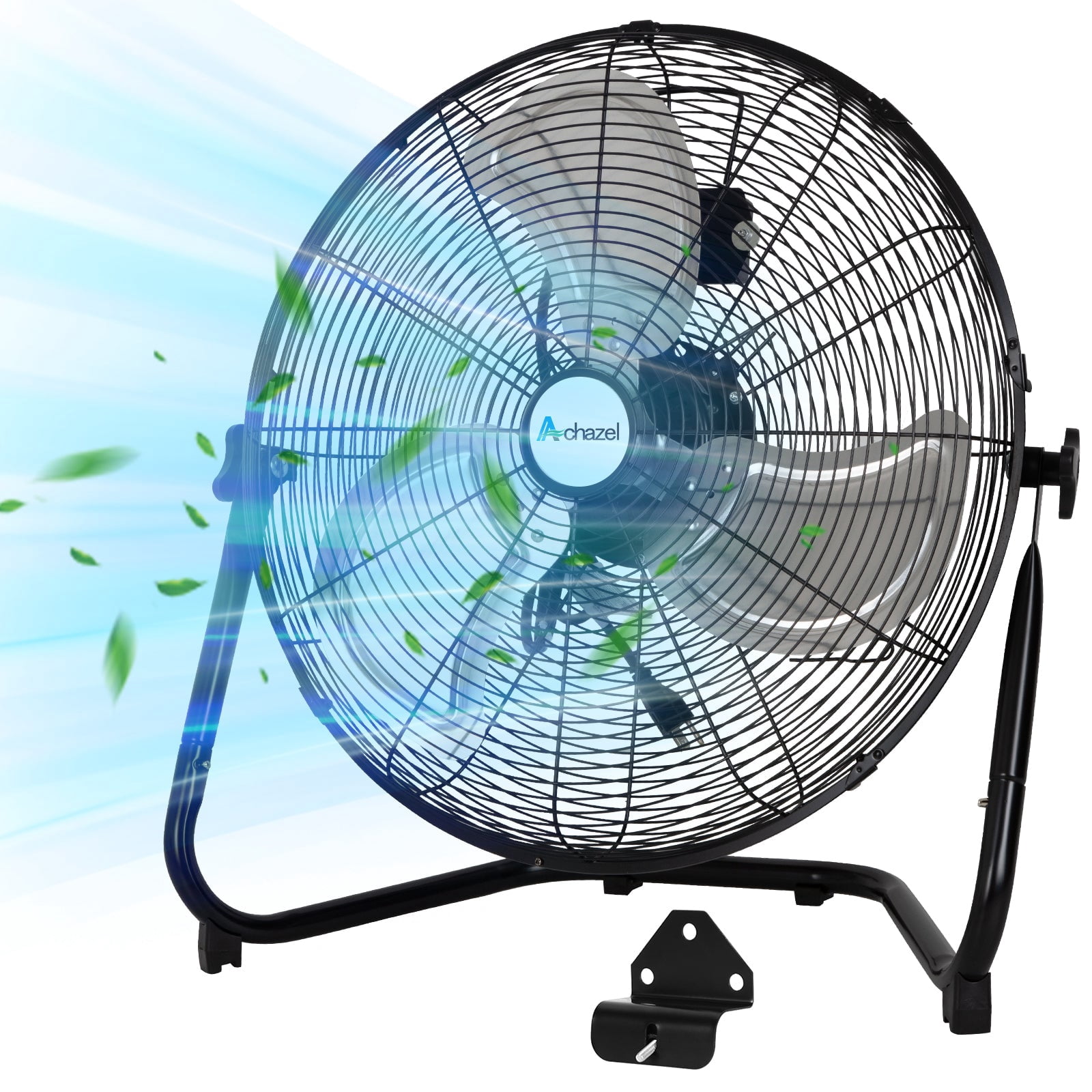ACHAZEL 20 Inch Metal Floor Fan, 4650 CFM 3-Speed Air Circulator Fan ...