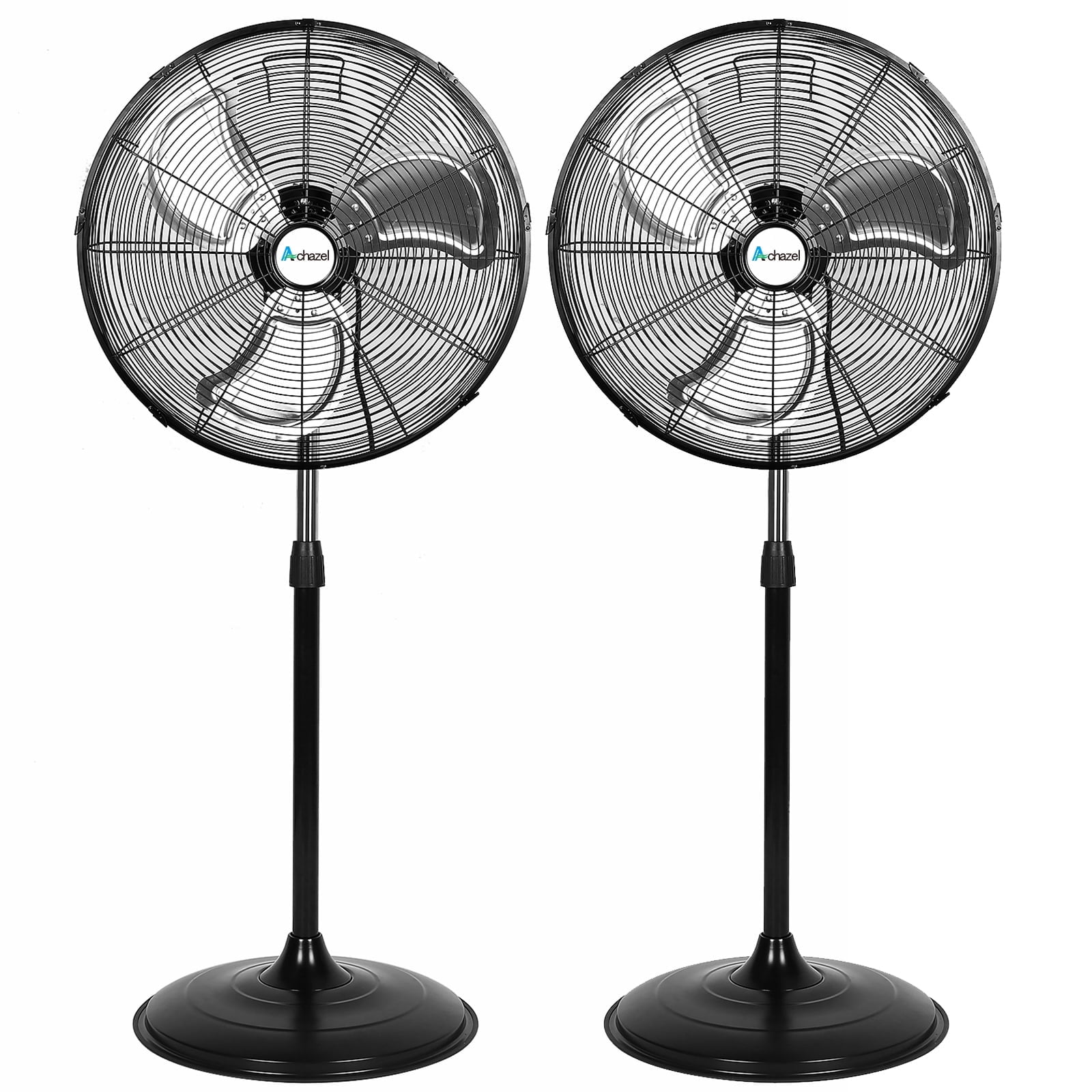 ACHAZEL High Velocity Pedestal Fan, 20 inch Heavy Duty Metal Standing ...
