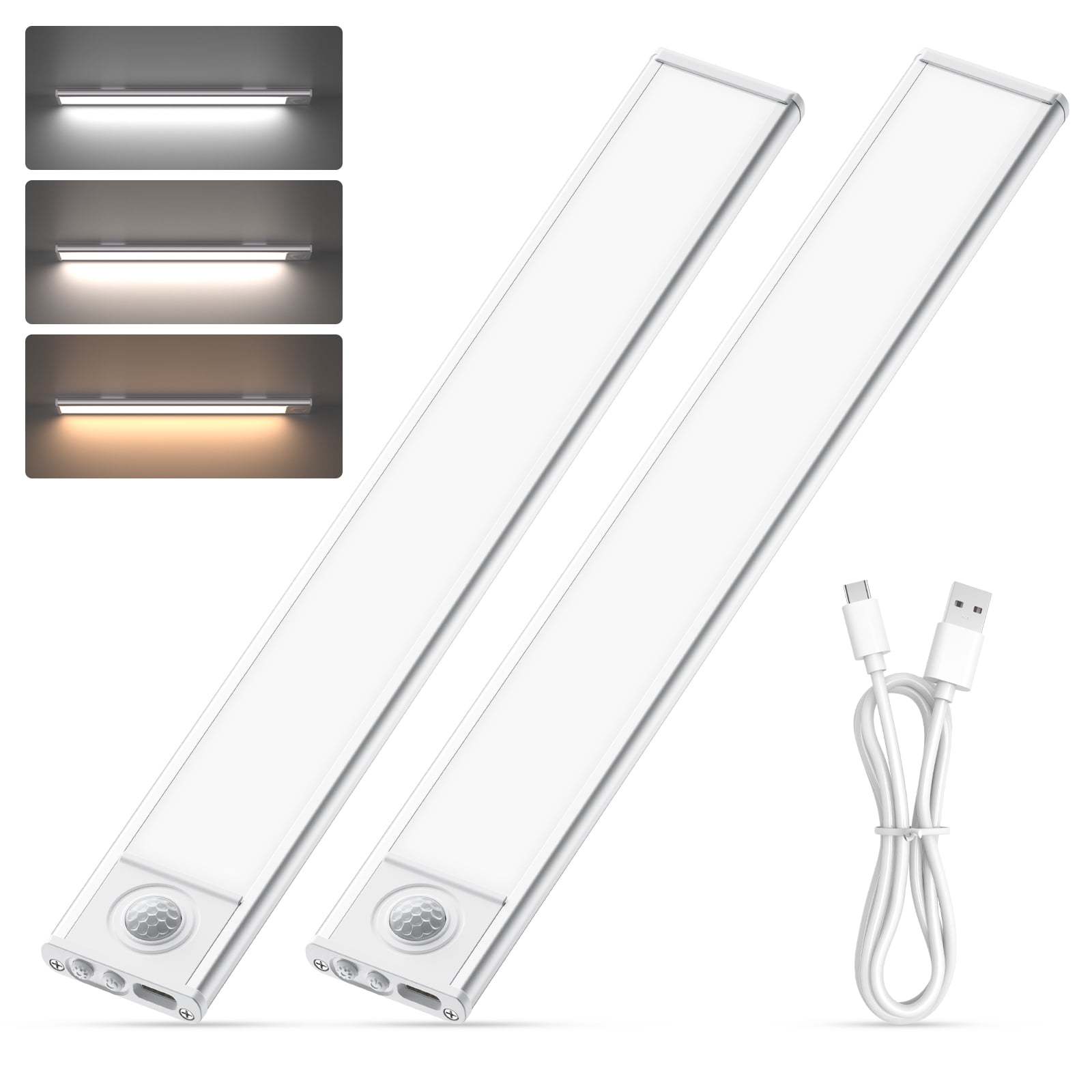 ACHECHE Under Cabinet Lights,40 LED Rechargeable Battery Operated ...