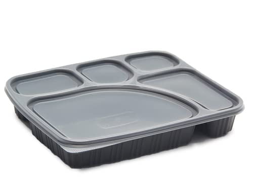 ACHIEVER PACKAGING 5 Compartment Unbreakable Made of 100 BPA Free Food ...