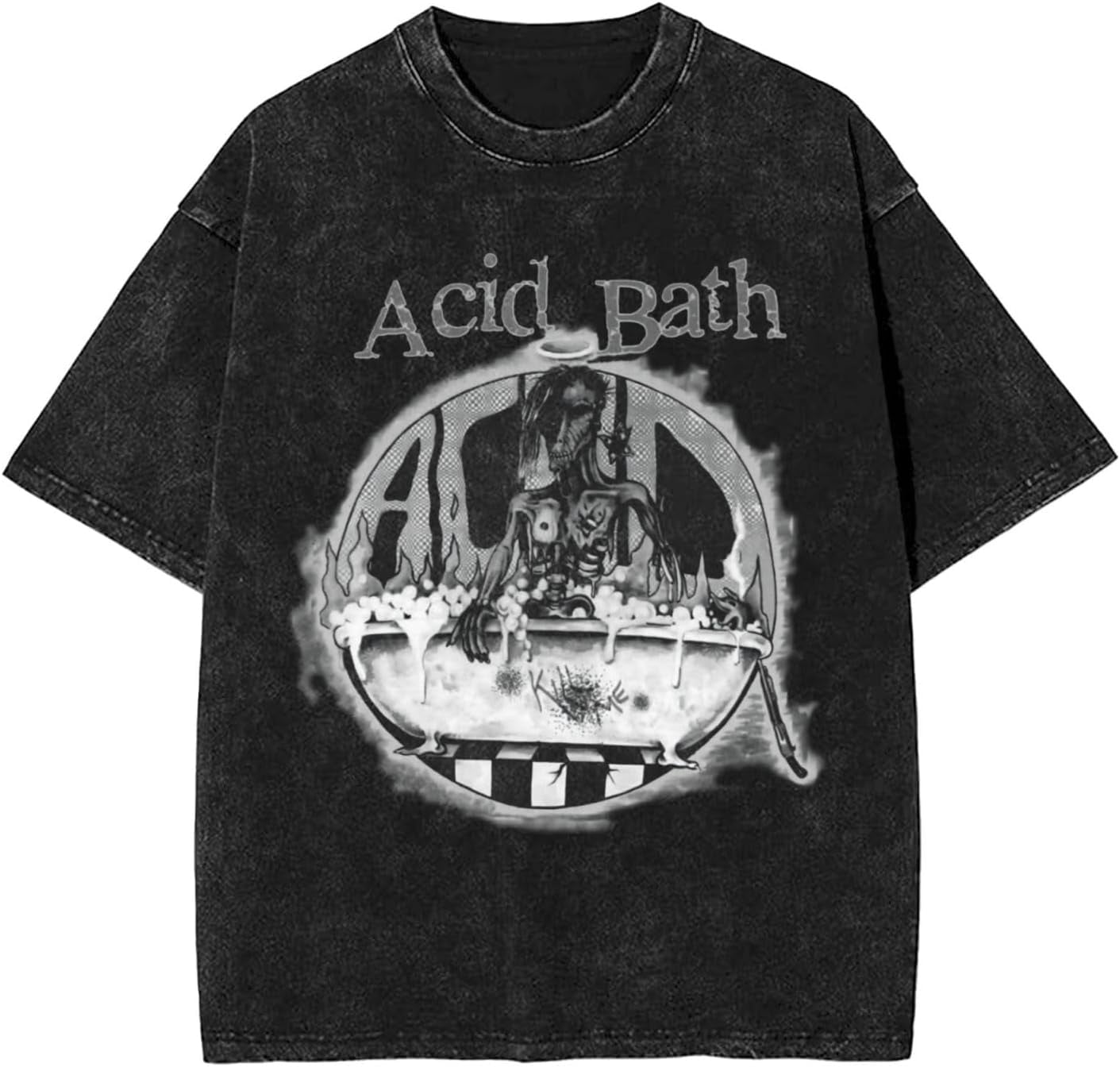 ACID Music BATH Retro Shirt Short Sleeve Vintage Wash T Shirt Funny ...