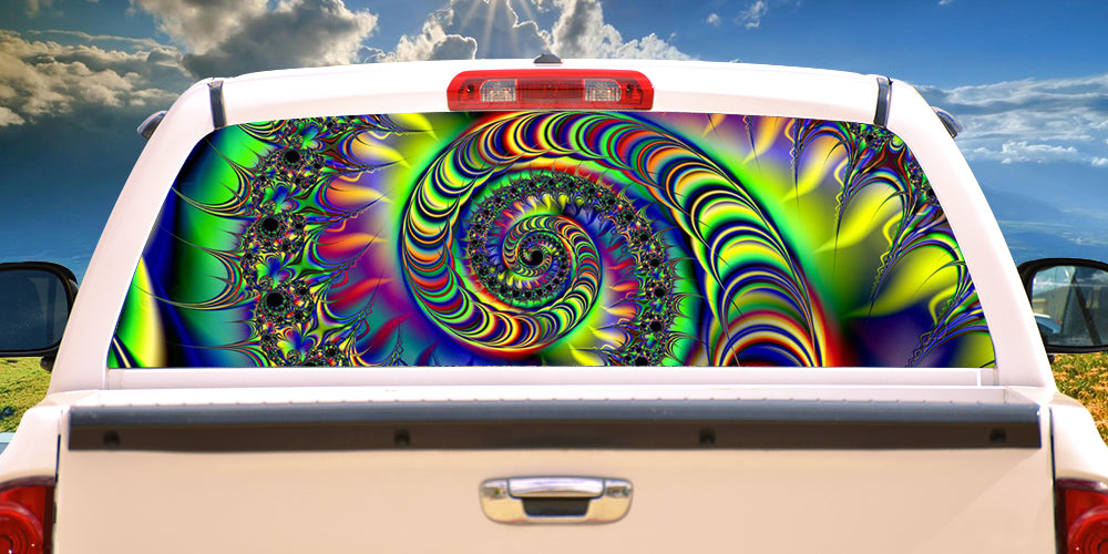 ACID Rear Window Graphic truck car suv view thru vinyl decal back ...